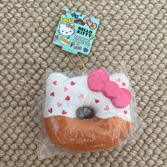 Hello Kitty | Toys | Rare Hello Kitty Pink And White Donut Squishy ...